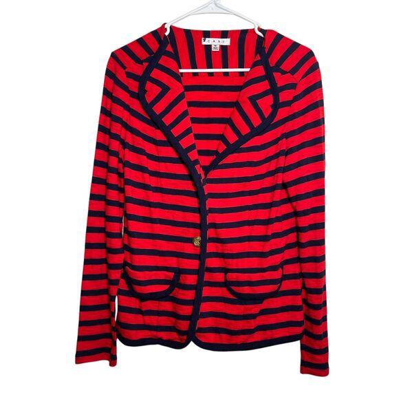 CAbi | Jackets & Coats | Cabi Blazer Womens Medium Striped Nautical ...